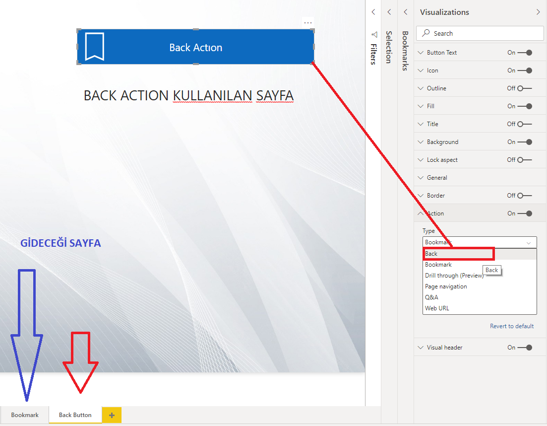 Power BI Bookmark Kullanımı – Miraç ÖZTÜRK
